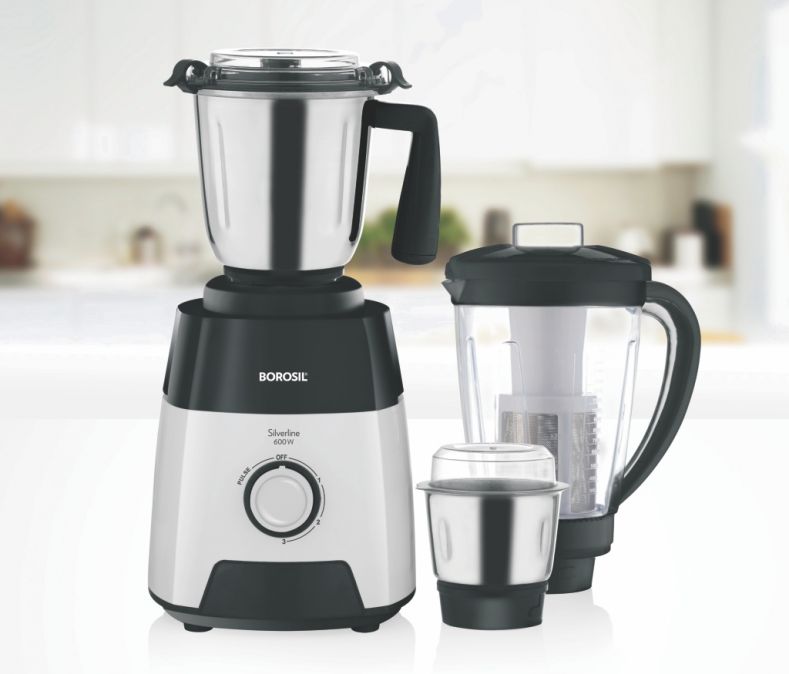 Home › Detec™ Borosil Silverline 600 W Mixer Grinder